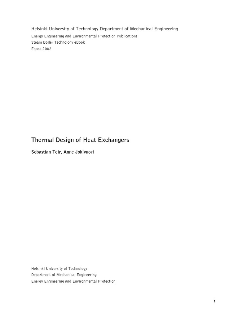 Thermal Design of Boiler Heat Exchangers | PDF | Boiler | Heat Transfer