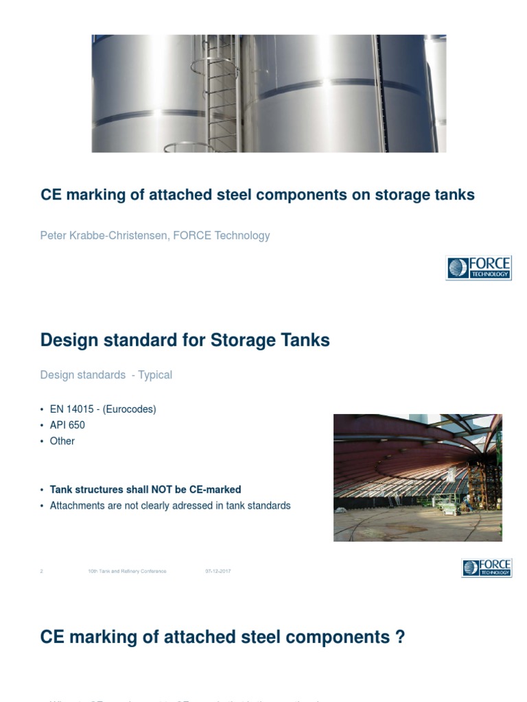 A4. Force - CE Marking of Attached Steel Components On Storage Tanks ...