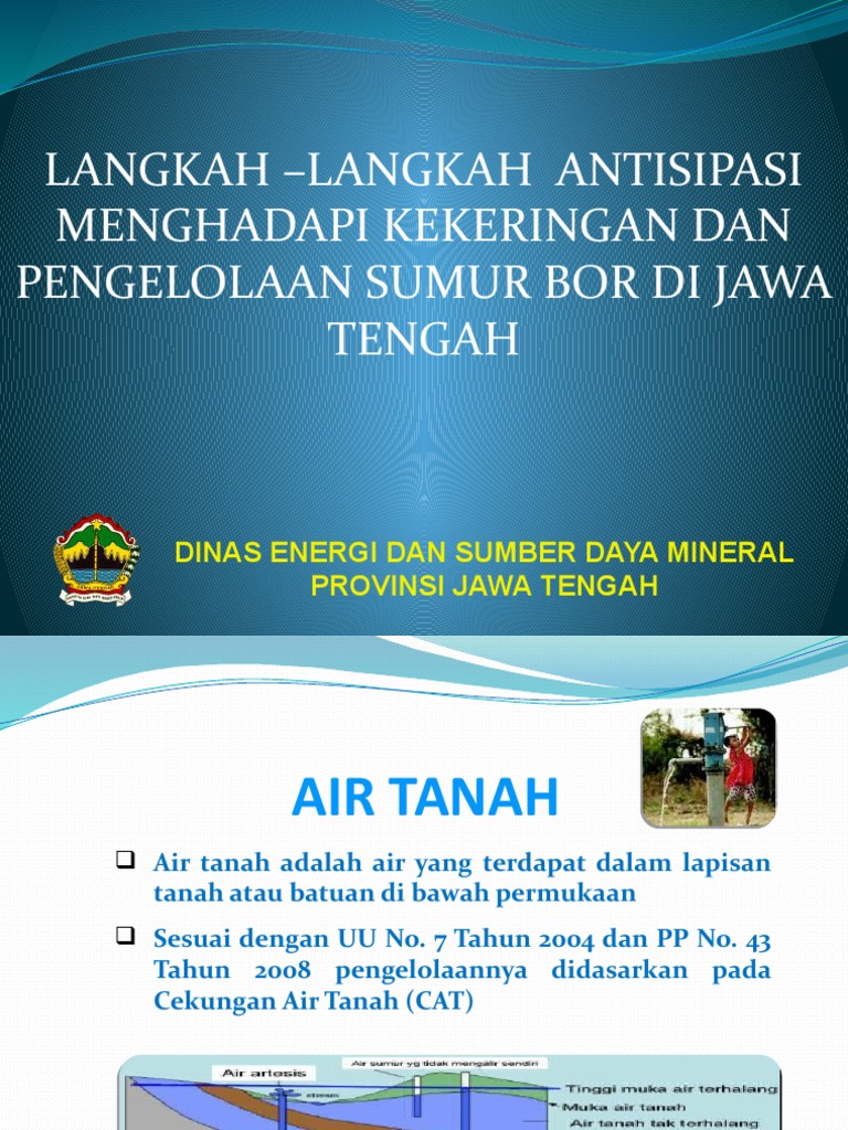 Pengelolaan Air Tanah dan Sumur Bor Jateng | PDF