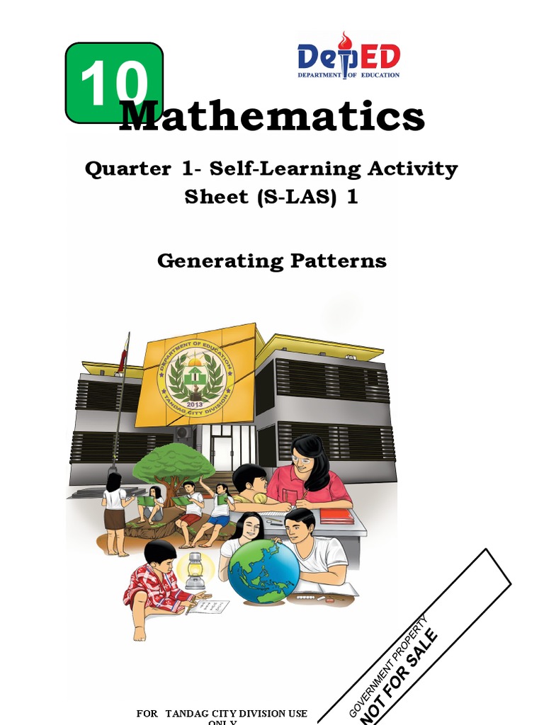 Mathematics: Quarter 1-Self-Learning Activity Sheet (S-LAS) 1 Generating Patterns | PDF ...