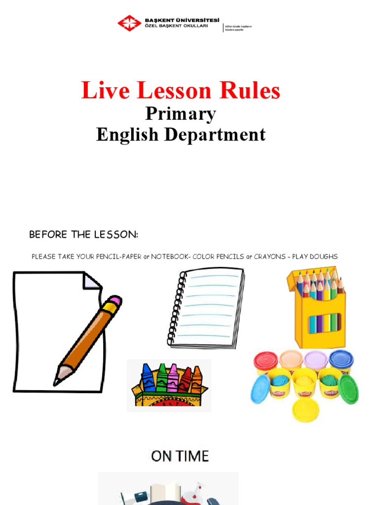 Primary Online Lesson Rules | PDF