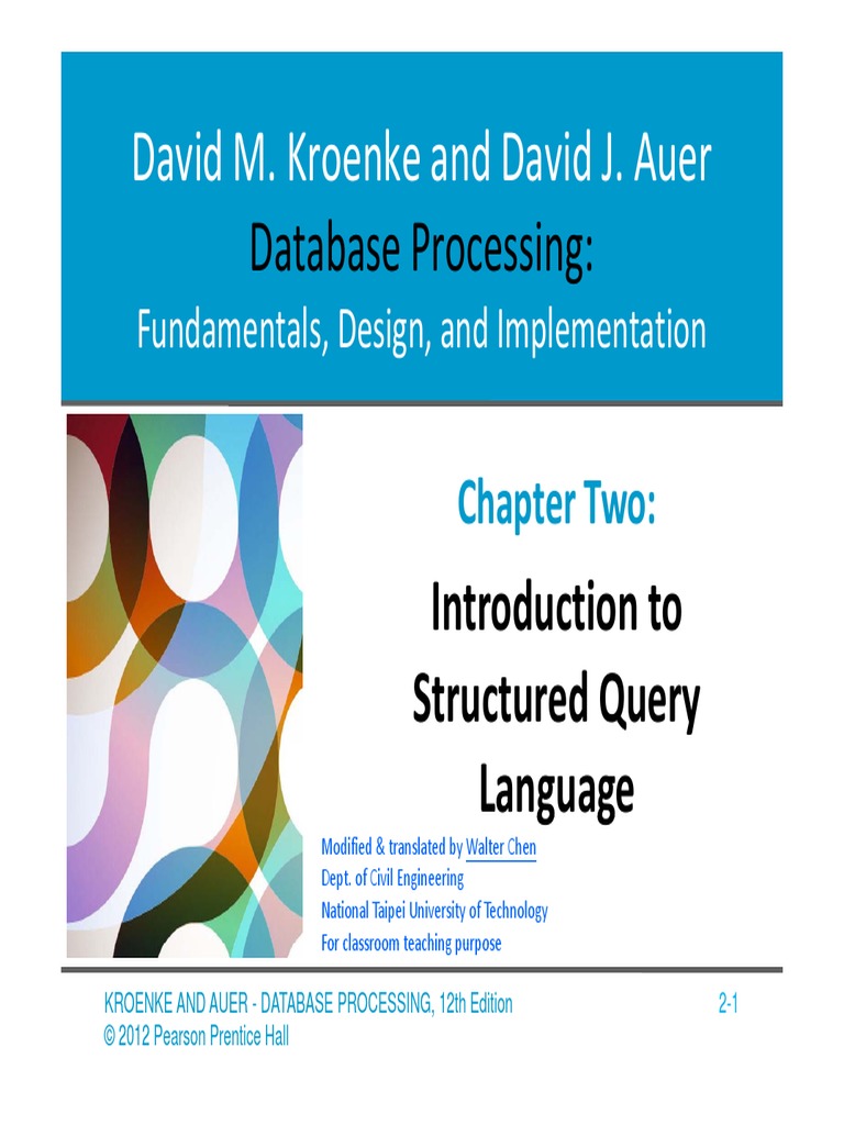 David M. Kroenke and David J. Auer David M. Kroenke and David J. Auer ...