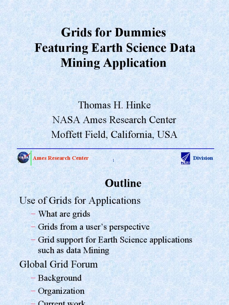 Grids For Dummies Featuring Earth Science Data Mining Application | PDF ...