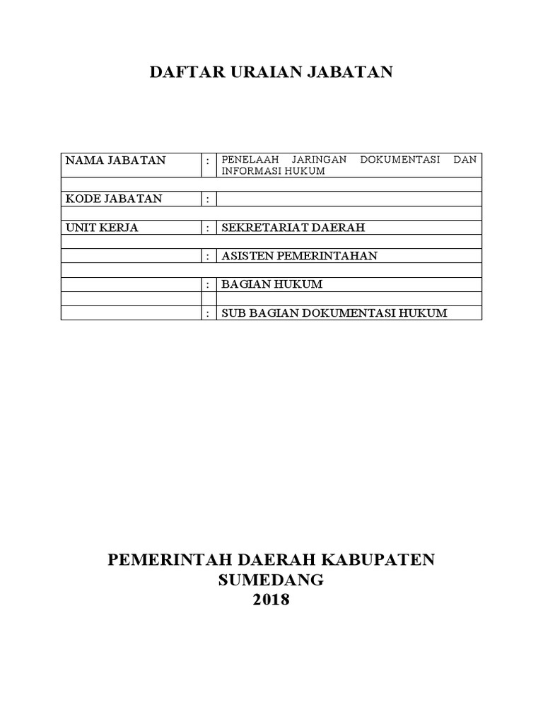 ANJAB Penelaah JDIH - Yaya Sutarya | PDF | Komputer