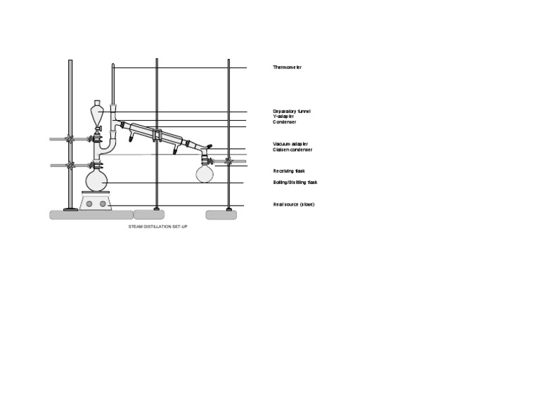 Steam Distillation Setup Diagram | PDF