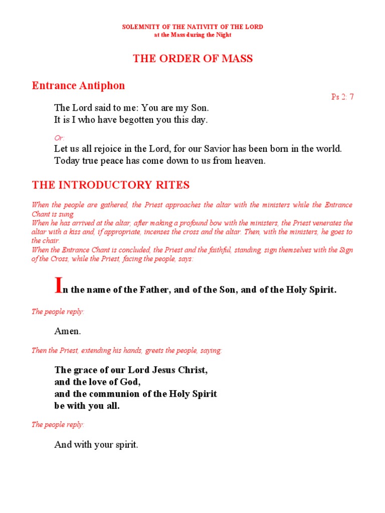 Christmas Midnight Mass | PDF | Mass (Liturgy) | Catholic Liturgy