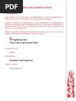 Holy Mass Guide (Tagalog Edition) | PDF