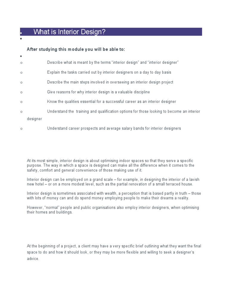 What Is Interior Design | Download Free PDF | Interior Design ...