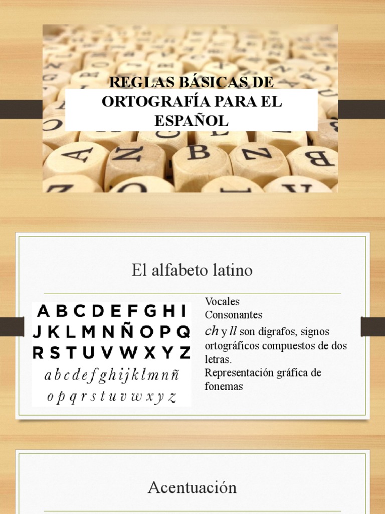 Reglas Básicas de Ortografía para El Español | PDF | Escritura latina ...