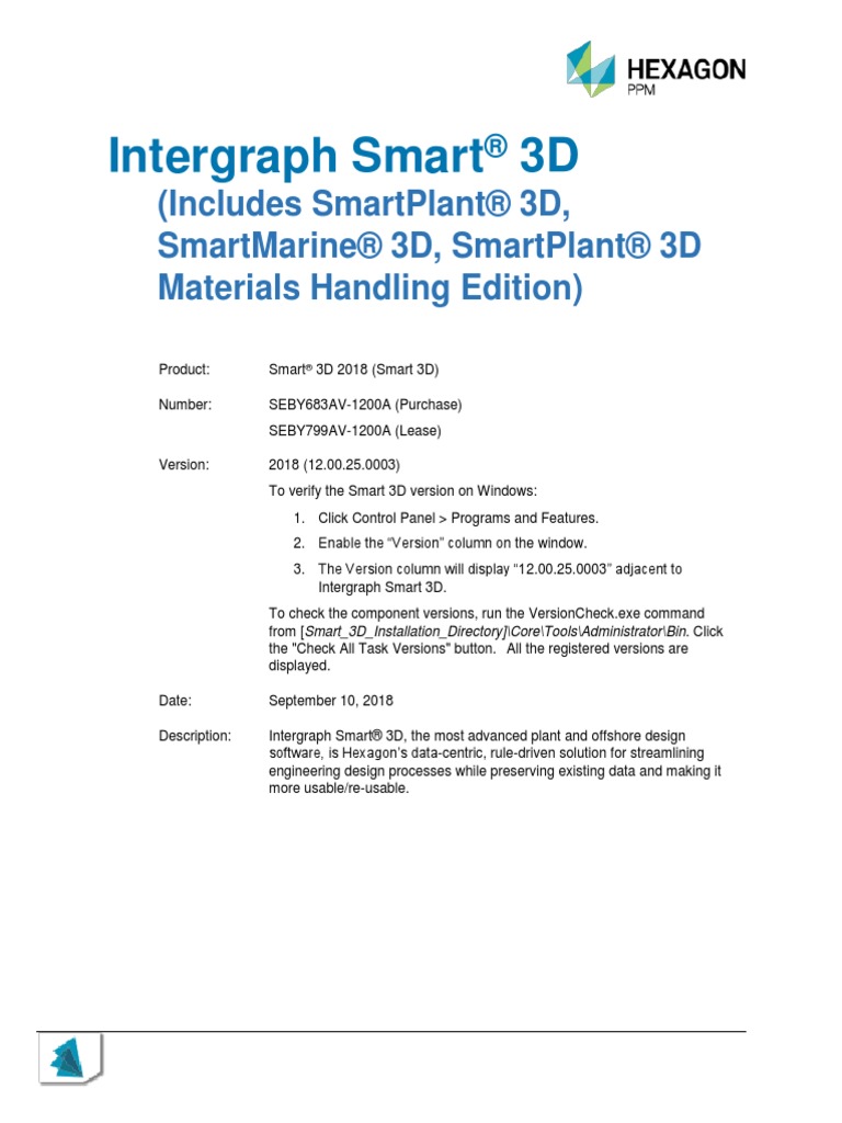 Intergraph Smart 3D: (Includes Smartplant® 3D, Smartmarine® 3D, Smartplant® 3D Materials ...