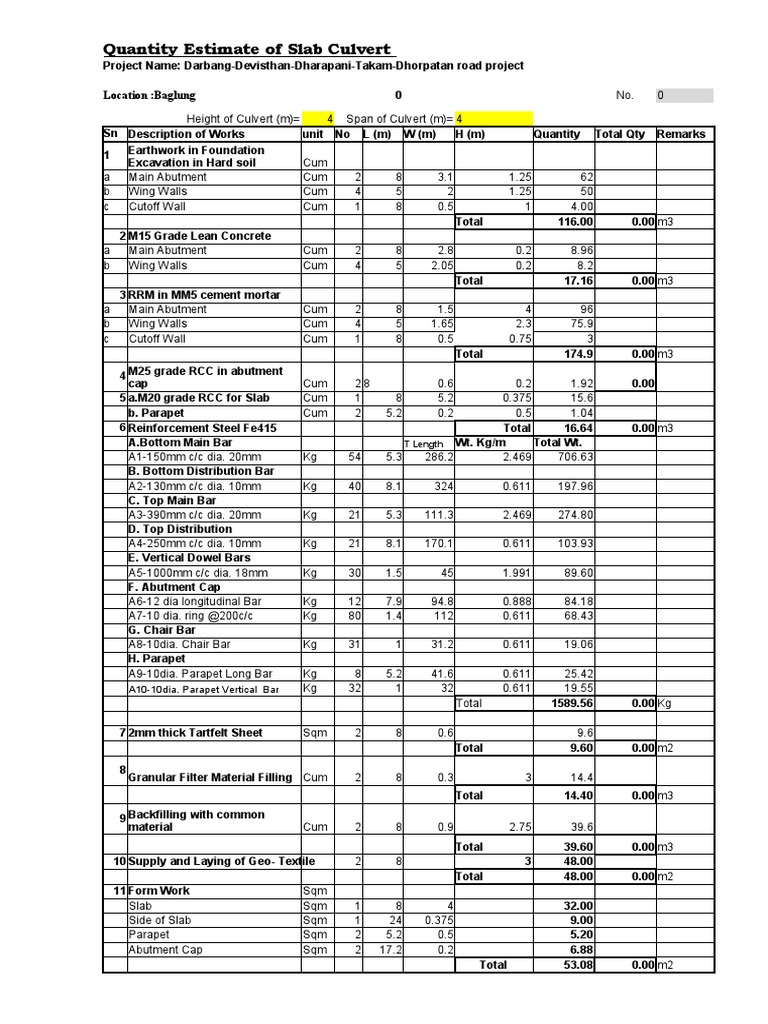 Estimate V2 | PDF | Road Surface | Asphalt