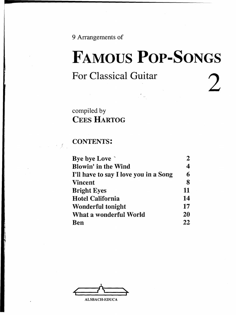 Classical Guitar Pop Songs 2 | PDF