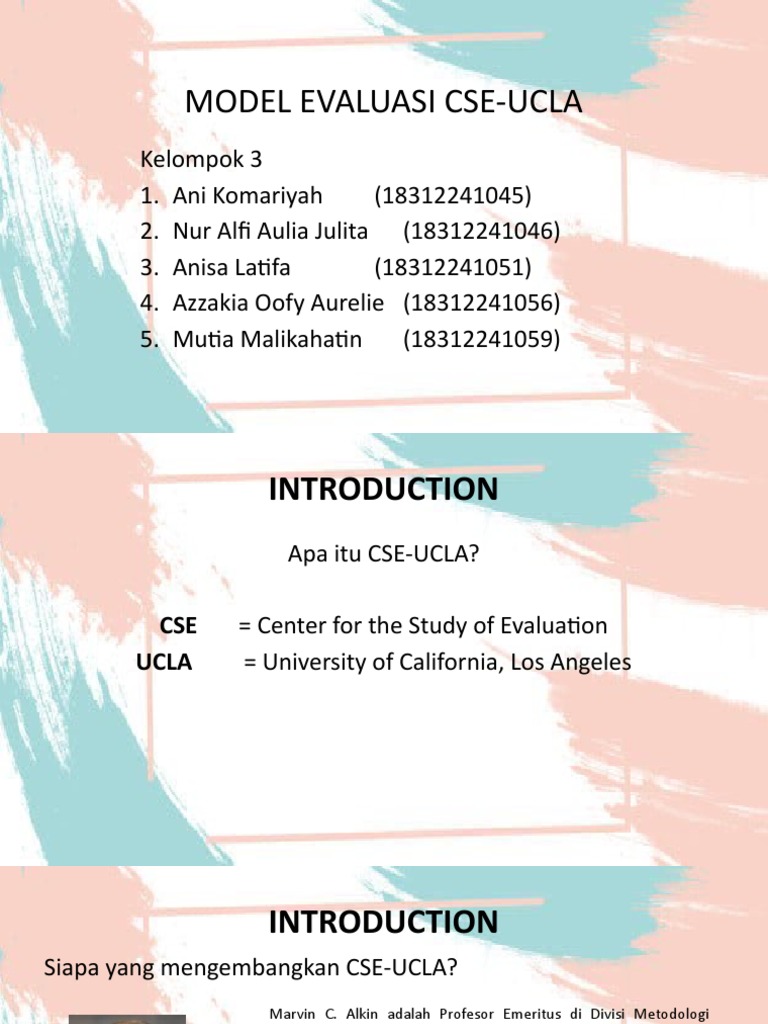 Model Evaluasi Cse-Ucla | PDF