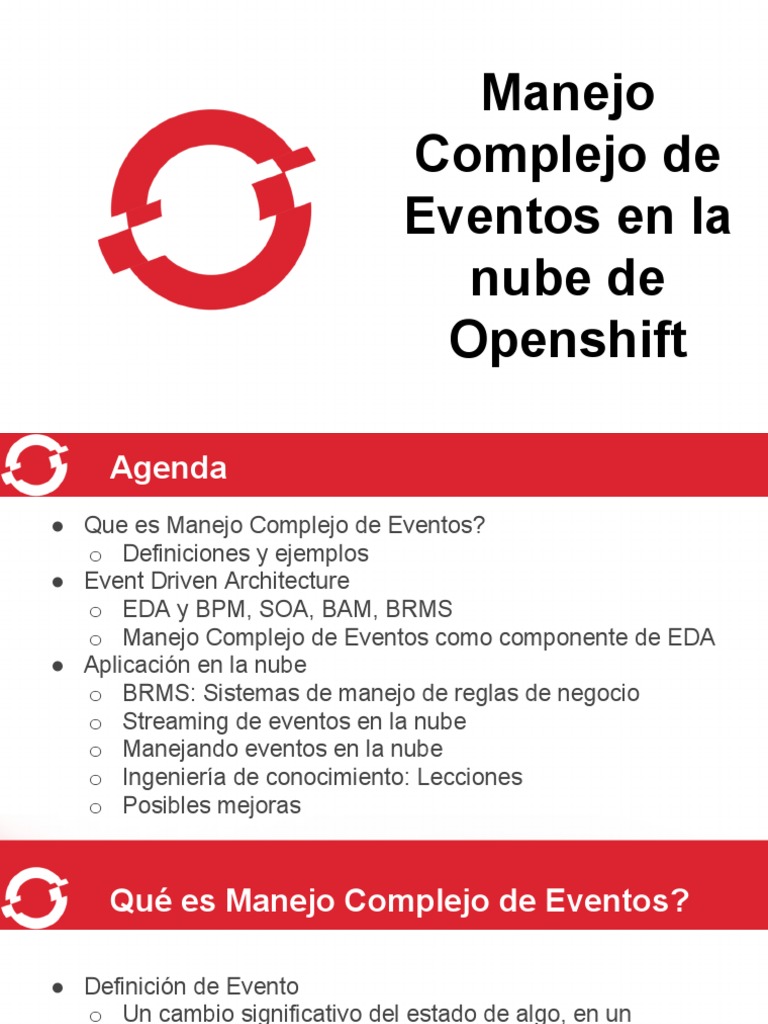 Eventos Openshift | PDF | Arquitectura orientada a Servicios | Computación en la nube