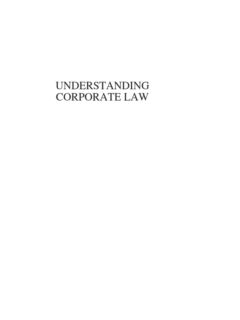 Understanding Corporate Law | PDF | Business Law | Economies