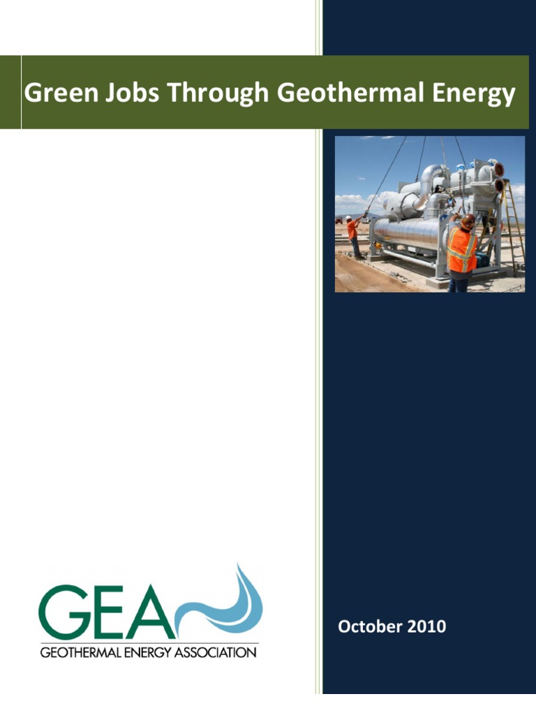 Green Jobs Through Geothermal Energy: October 2010 | PDF | Law ...