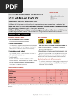 Shell Gadus S2 V220 2 Datasheet | PDF | Lubricant | Bearing (Mechanical)