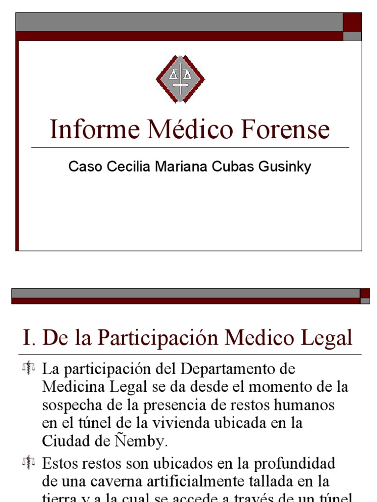 Informe Médico Forense Caso Ceci | PDF | Descomposición | Science