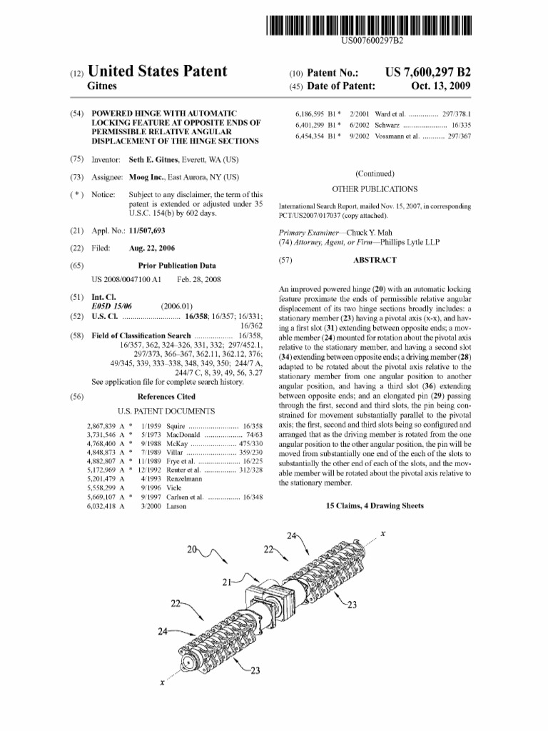 United States Patent: Gitnes | PDF | Rotation Around A Fixed Axis ...