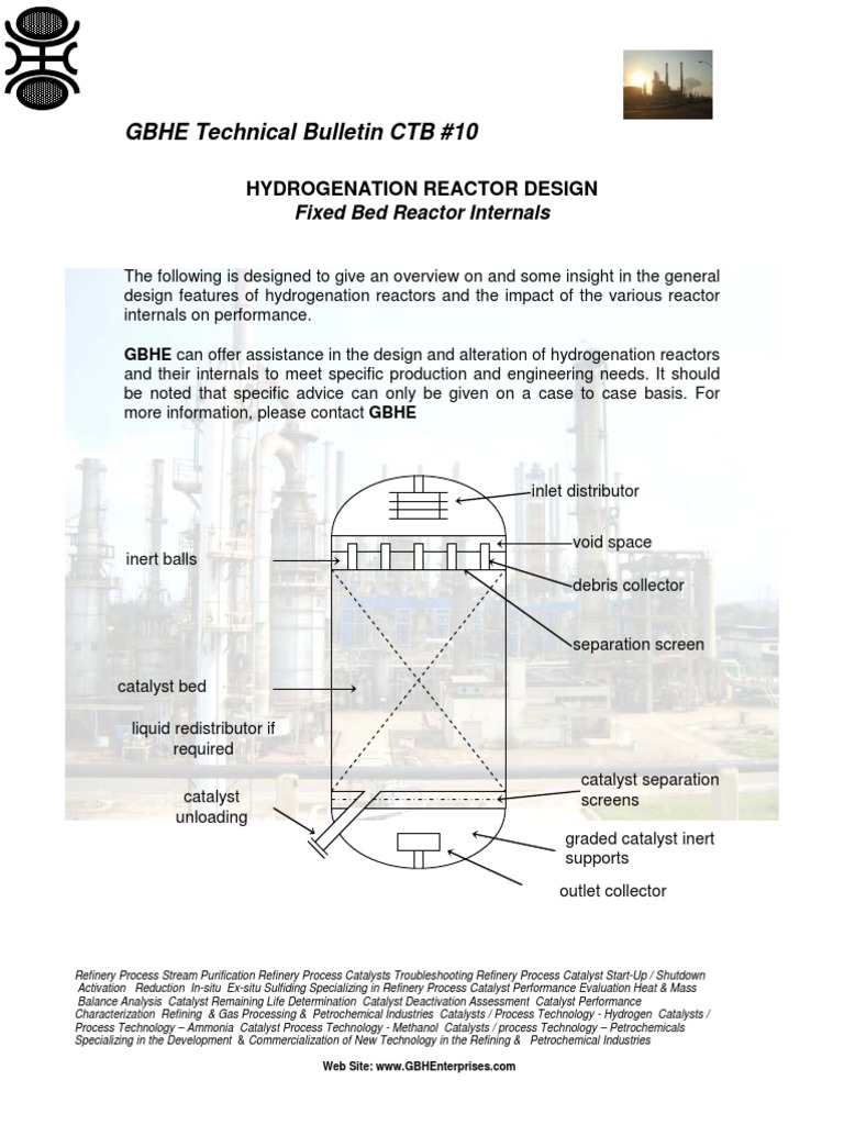 Hydrogenation Reactor Design | PDF | Chemical Reactor | Catalysis