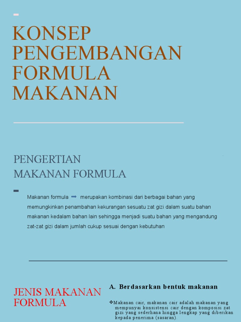Pengembangan Formula Makanan Sehat | PDF