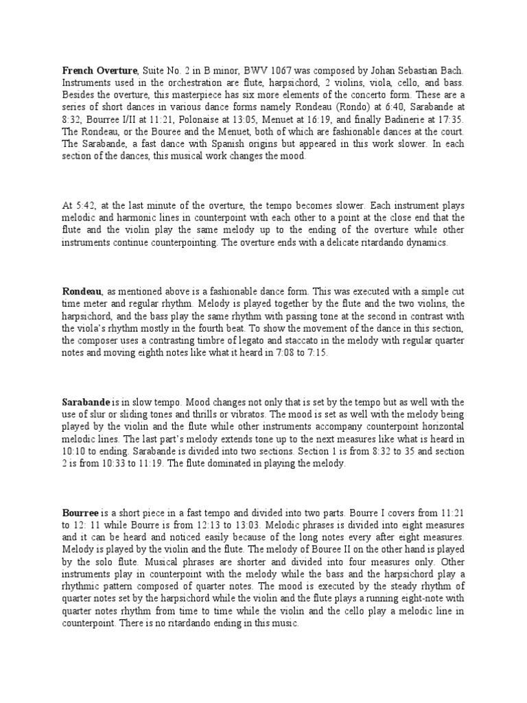 French Overture by Bach | PDF | Musical Compositions | Music Theory