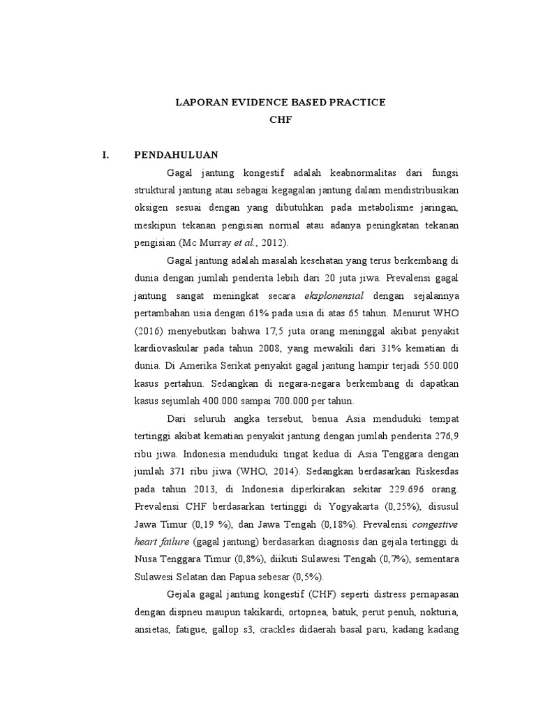 Laporan Ebp - CHF | PDF