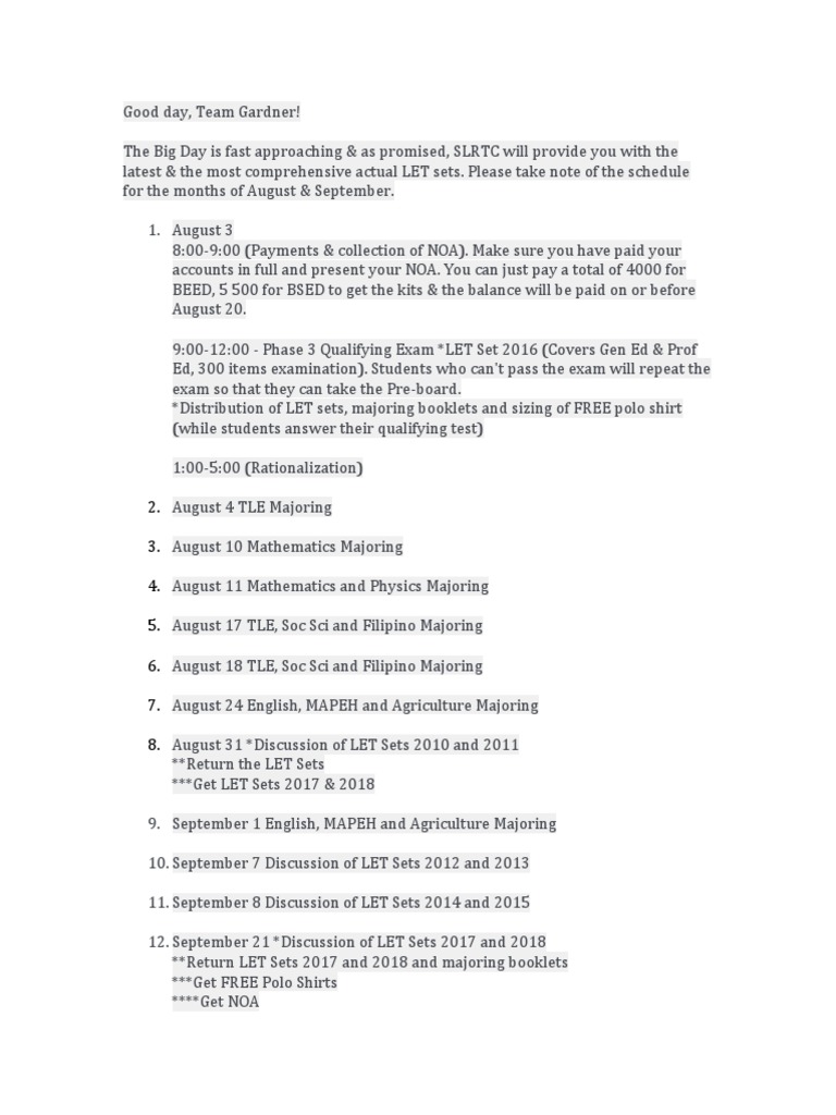 Last Minute Announcements | PDF | Test (Assessment)