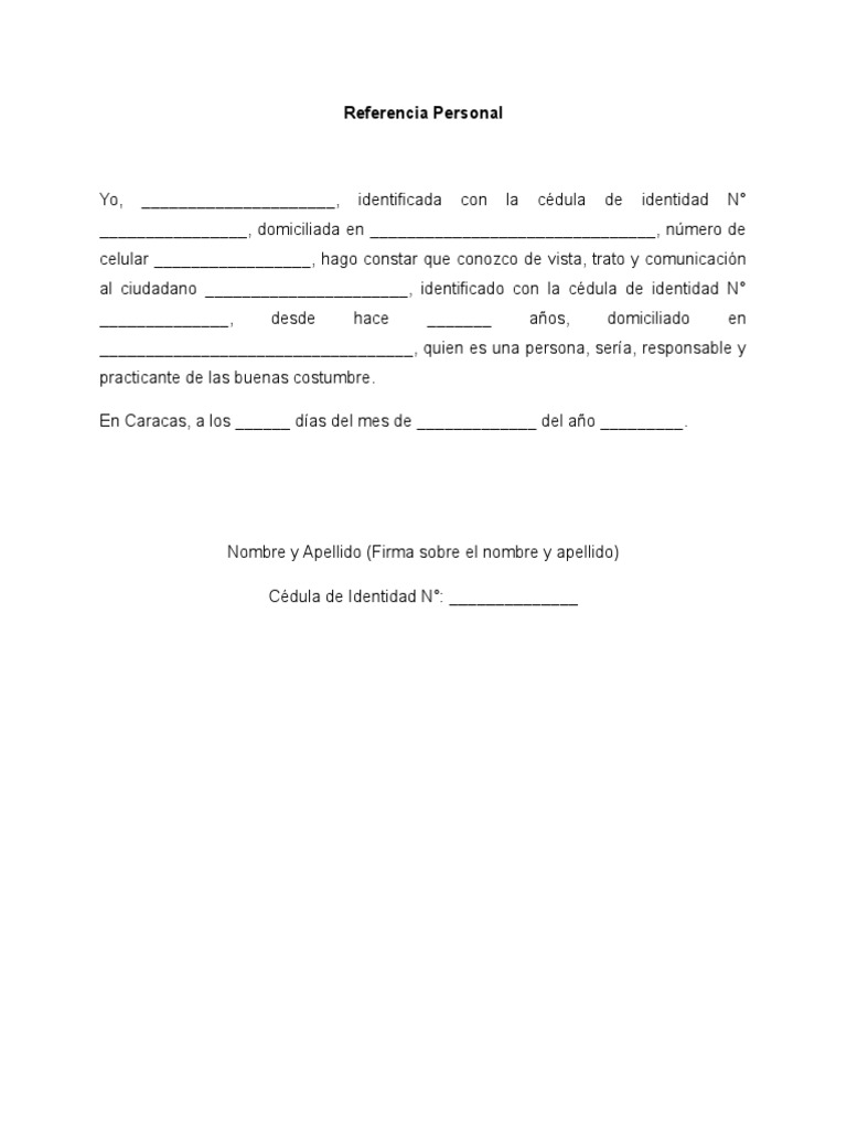 Modelo de Referencia Personal | PDF