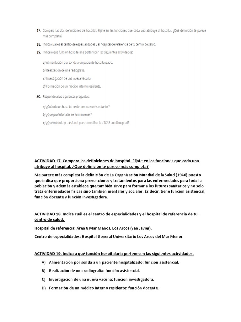 Actividades Oads. Unidad 3. | PDF