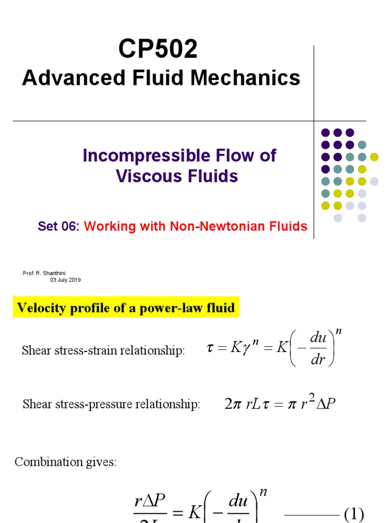 Advanced Fluid Mechanics: Incompressible Flow of Viscous Fluids | PDF ...