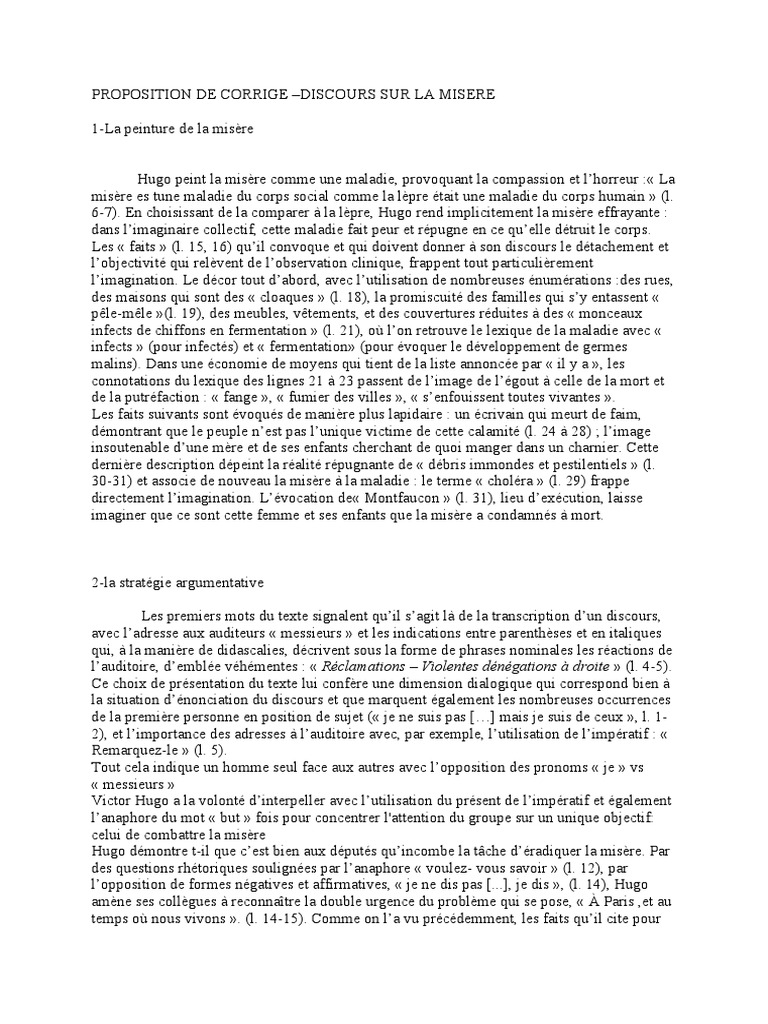 Discours de Hugo sur la misère | PDF | Victor Hugo