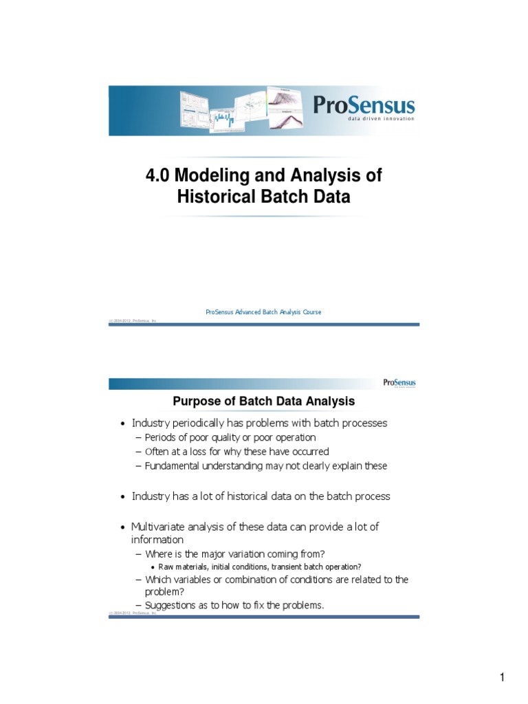 Batch Data Analysis Techniques Explained | PDF | Principal Component ...