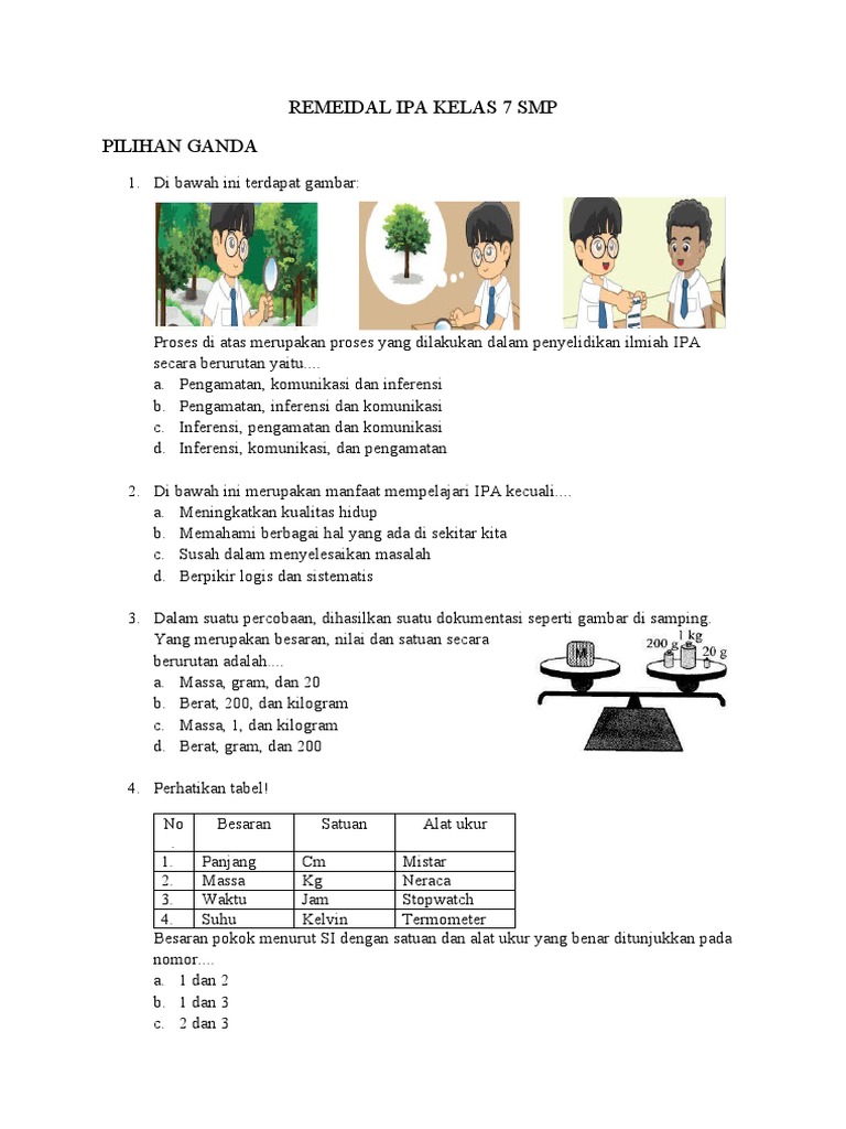 Soal Remedial Ipa | PDF