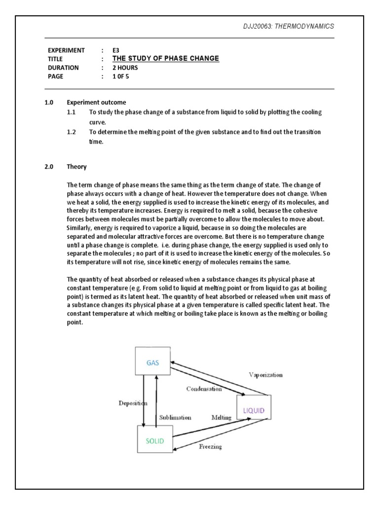 PHASE CHANGE Lab | PDF | Phase (Matter) | Latent Heat