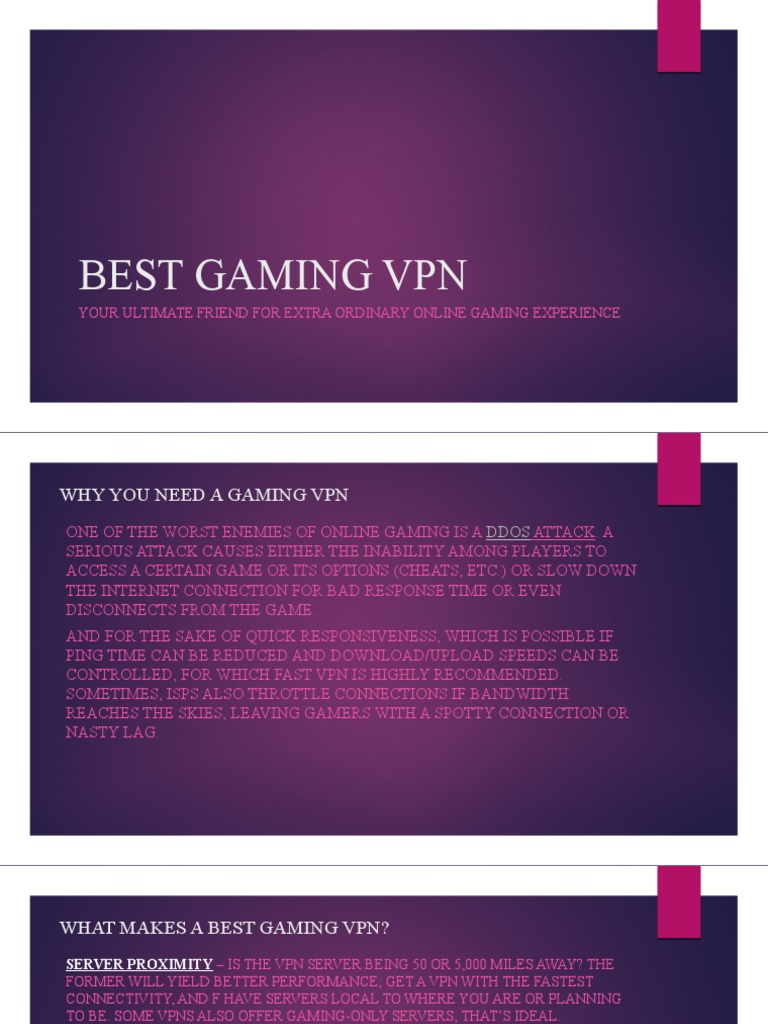 Best Gaming VPN: Your Ultimate Friend For Extra Ordinary Online Gaming ...