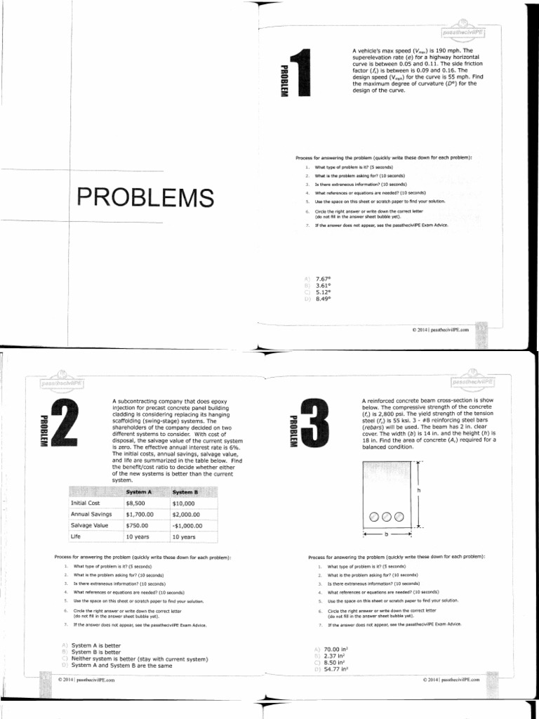 Pass The PE - Practice Exam | PDF | Concrete | Equations