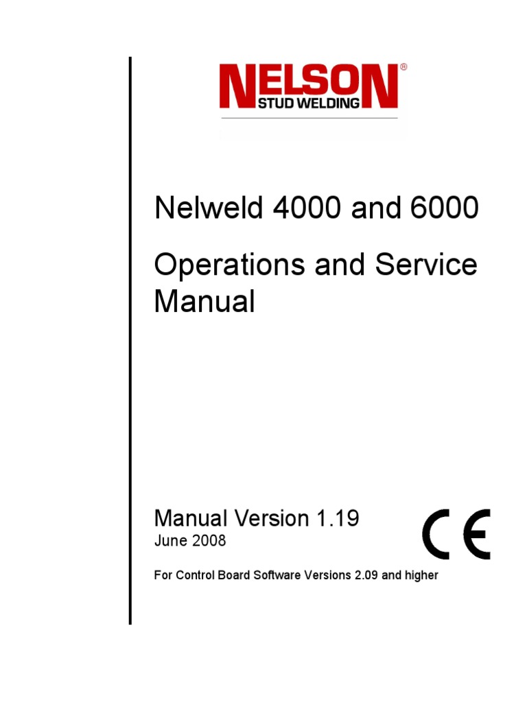 Nelson Nelweld Operating Manual | PDF | Welding | Construction