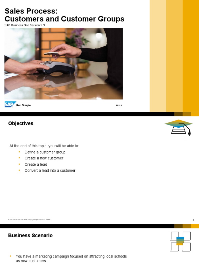 Sales Process: Customers and Customer Groups: SAP Business One Version ...