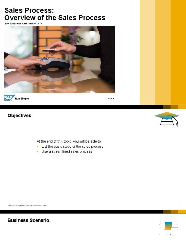 Sales Process: Overview of The Sales Process: SAP Business One Version ...