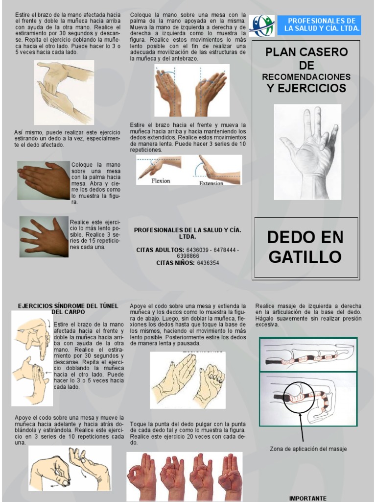Plan Casero de Dedo en Gatillo | PDF | Mano | Extremidades (anatomía)