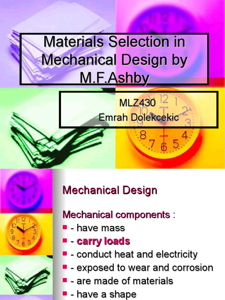 Materials Selection in Mechanical Design by M.F.Ashby | PDF