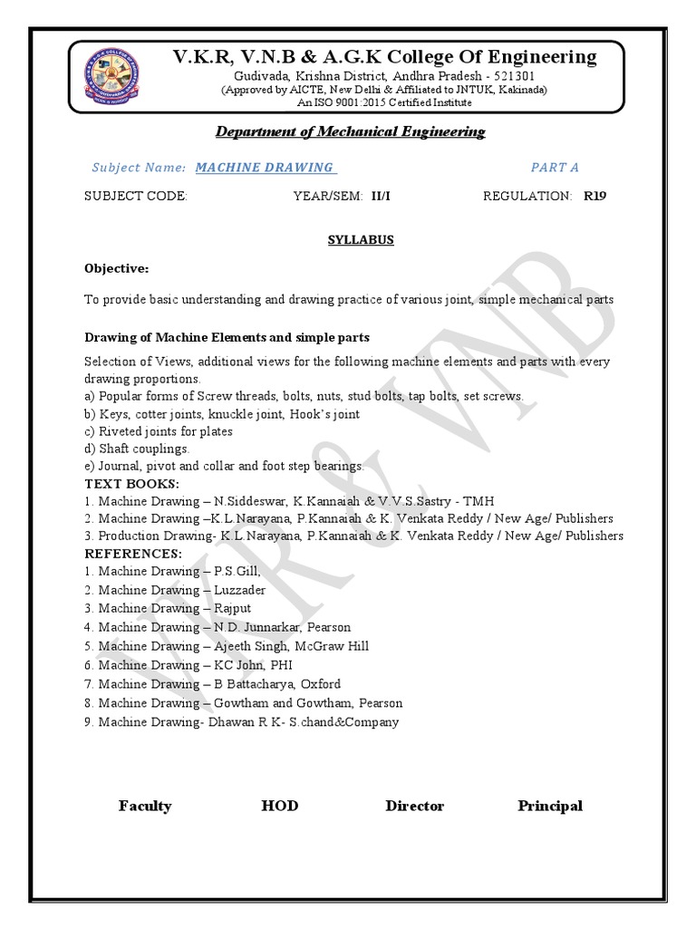 V.K.R, V.N.B & A.G.K College of Engineering | PDF | Engineering ...