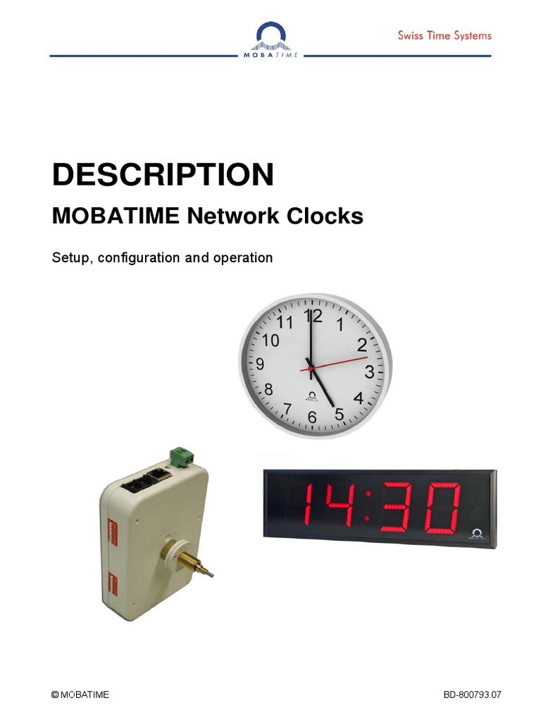 BE-800793.07-Network Clocks-MOBA NMS SNMP NTP Description | PDF | Ip ...