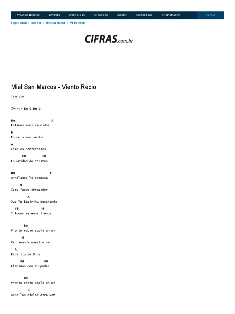 VIENTO RECIO - Miel San Marcos | PDF