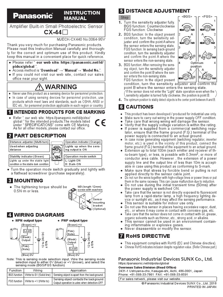 MN cx44 Instruction Pidsx en | PDF | Electrical Wiring | Power Supply
