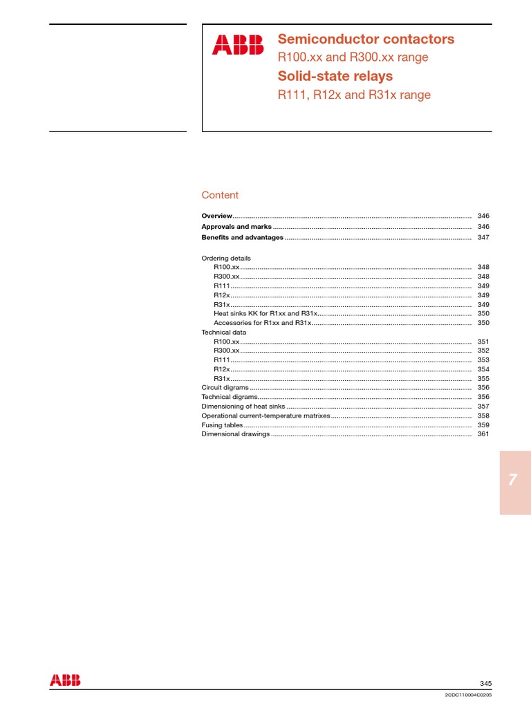 Semiconductor Contactors Solid-State Relays: R100.xx and R300.xx Range ...