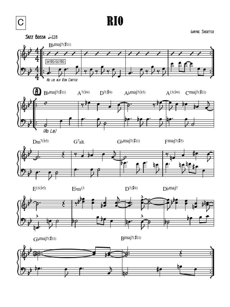 RIO-Lead Sheet-Concert | PDF