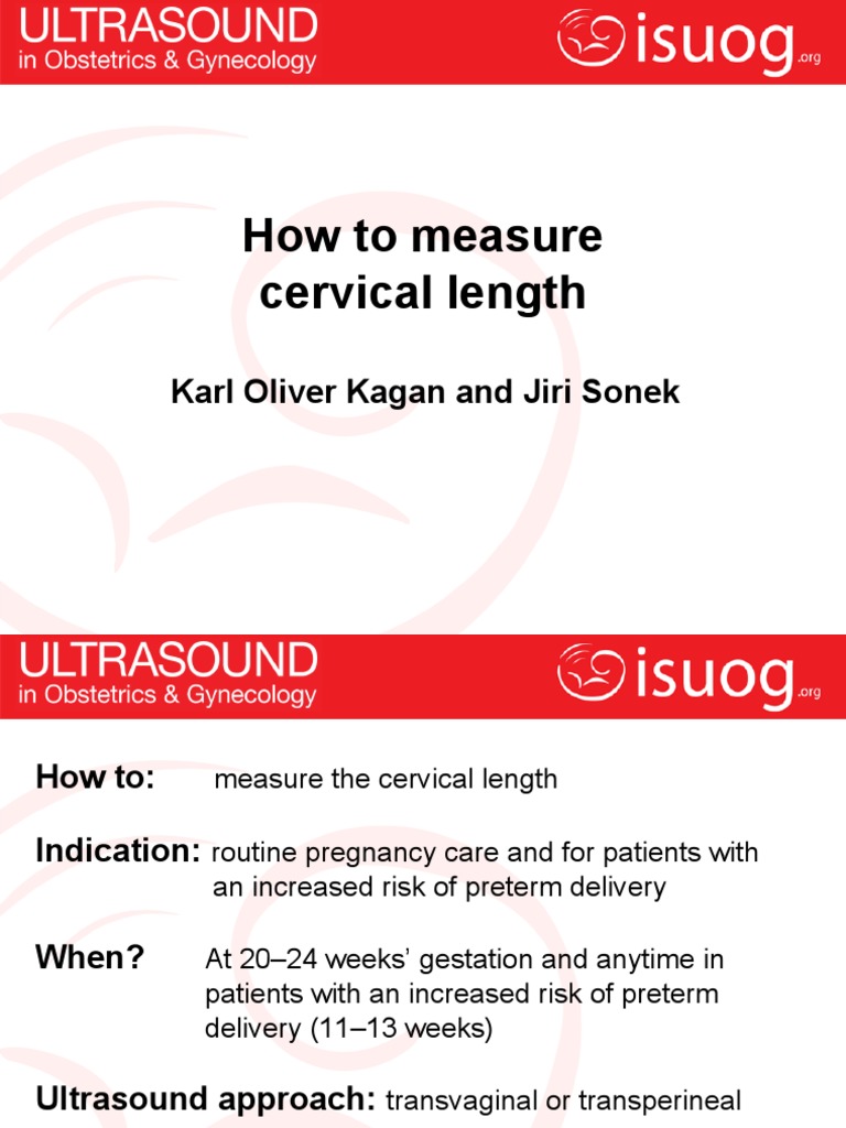 How To Measure Cervical Length: Karl Oliver Kagan and Jiri Sonek | PDF ...