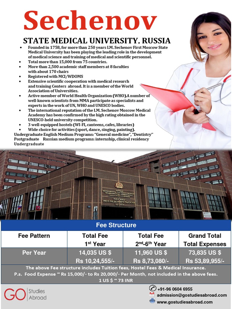 A Profile of I.M. Sechenov First Moscow State Medical University: A ...